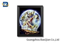 China Wolf 3D Animals Images , 3D Animated Pictures Stereograph Printing PVC/MDP Frame for sale