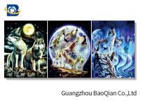 China Wolf 3D Animals Images , 3D Animated Pictures Stereograph Printing PVC/MDP Frame for sale