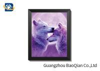 China Wolf 3D Animals Images , 3D Animated Pictures Stereograph Printing PVC/MDP Frame for sale