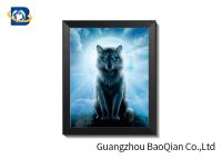 China 3d Wall Decor Picture With Tiger / Wolf , 3d Customized Flipped Photo for sale