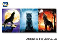 China 3d Wall Decor Picture With Tiger / Wolf , 3d Customized Flipped Photo for sale