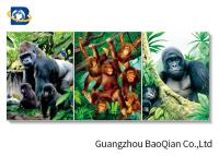 China High Definition 3D Animation Picture Chimpanzee Pattern Flipped Wall Decorative Photos for sale