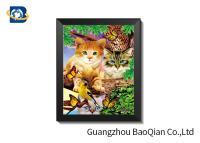 China Customized Christmas 3D Lenticular Pictures / Flip Effect Printed 3D Animals Photos for sale