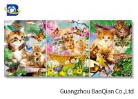 China Eco-Friendly Material 3d Wallpaper , Latest 3d Picture Of Cute Lovely Pet Dog / Cat for sale