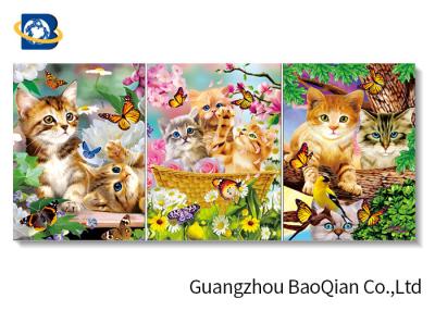 China Eco-Friendly Material 3d Wallpaper , Latest 3d Picture Of Cute Lovely Pet Dog / Cat for sale