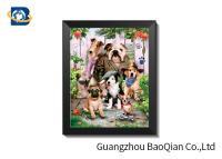 China Customized Christmas 3D Lenticular Pictures / Flip Effect Printed 3D Animals Photos for sale