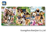 China Eco-Friendly Material 3d Wallpaper , Latest 3d Picture Of Cute Lovely Pet Dog / Cat for sale