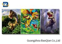 China Black Frame Lenticular Flip 3D Pringting Dinosaur / Elephent Image No Harm Material for sale