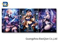 China Cartoon One Piece Picture For Wall Decoration , 3d Flip Changing Picture / Poster for sale