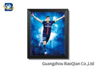 China Football Star 3D Poster, 3D Lenticular printing with framed ,3D Lenticular Flip Picture for sale