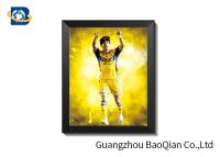 China Football Star 3D Poster, 3D Lenticular printing with framed ,3D Lenticular Flip Picture for sale