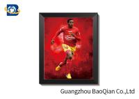 China Football Star 3D Poster, 3D Lenticular printing with framed ,3D Lenticular Flip Picture for sale