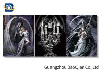 China Framed 3d Pictures Of Skull , Stock 3d Wall Poster With Black Frame for sale