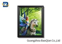 China Beautiful Wall Hanging Picture Of Beautiful Girl And Animal With Frame 30x40cm Size for sale