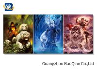 China 3d Flip Effect Picture With Frame Wall Hanging Flip , 3d Pretty Girl And Animal Flip Image for sale