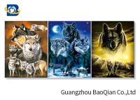 China Framed Lenticular Flip 3D Painting Wall Decoration Wolf Pattern 0.6MM Thickness for sale