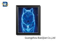 China Framed Lenticular Flip 3D Painting Wall Decoration Wolf Pattern 0.6MM Thickness for sale