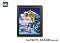 China 3d Lenticular Printing Picture Of Animal Wolf , Custom Decorative Wall Art for sale