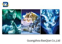 China 3d Lenticular Printing Picture Of Animal Wolf , Custom Decorative Wall Art for sale