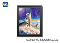 China 3d Lenticular Printing Picture Of Animal Wolf , Custom Decorative Wall Art for sale