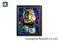 China High Resolution Home Decorative 3d Animal Wolf  Pictures With Frame for sale