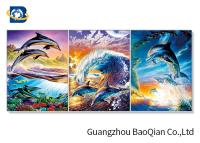 China Wall Hanging Picture / Painting for Bedroom , 3d Picture Of Dolphin / Birds Framed for sale