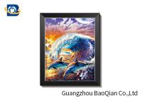China Wall Hanging Picture / Painting for Bedroom , 3d Picture Of Dolphin / Birds Framed for sale