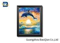 China 3D Wall Poster Lenticular Flip Animal Jumping Dolphins Photo / Picture Framed for sale