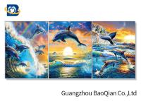 China 3D Wall Poster Lenticular Flip Animal Jumping Dolphins Photo / Picture Framed for sale
