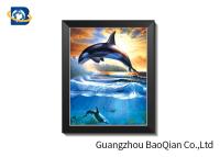 China 3D Wall Poster Lenticular Flip Animal Jumping Dolphins Photo / Picture Framed for sale