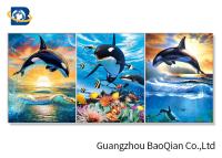 China 3D Wall Poster Lenticular Flip Animal Jumping Dolphins Photo / Picture Framed for sale