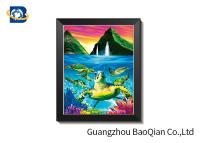 China Wall Decorative Framed 3d Picture Of  Ocean Animal / Snake , Moving Flipped Photo for sale