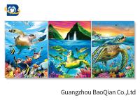 China Wall Decorative Framed 3d Picture Of  Ocean Animal / Snake , Moving Flipped Photo for sale