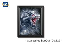 China Framed Art Lenticular 3D Poster Angry Animal Changing Picture Home Decoration for sale