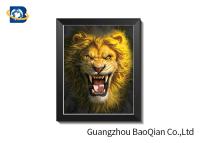 China Framed Art Lenticular 3D Poster Angry Animal Changing Picture Home Decoration for sale