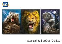 China Framed Art Lenticular 3D Poster Angry Animal Changing Picture Home Decoration for sale
