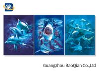 China Custom Lenticular Flip 3D Picture Framed Ocean / Wild Animal Image Indoor Decor for sale