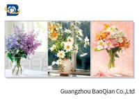 China Waterproof 3D Wallpaper Image Flip Effect Beautiful Flower For Home Decoration for sale