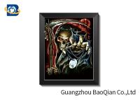 China ODM 3D Picture Lenticular Printing Skull With Frame Deep Effect 0.65 mm PET Material for sale