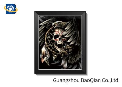 China ODM 3D Picture Lenticular Printing Skull With Frame Deep Effect 0.65 mm PET Material for sale