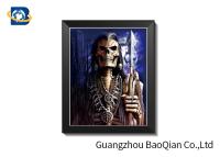 China Picture With Playing Skull , Flippped Changing Lenticular 3d Image for sale