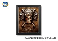 China ODM 3D Picture Lenticular Printing Skull With Frame Deep Effect 0.65 mm PET Material for sale