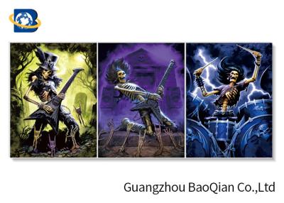 China Picture With Playing Skull , Flippped Changing Lenticular 3d Image for sale