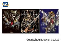 China Flipped Customized 3D Framed Picture Of Animation Cool Skeleton For Indoor Decoration for sale