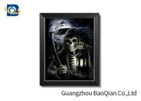 China PET / PP 3D Lenticular Pictures , 3D Printing Service Atrocious Ghost Skull Wall Paper for sale