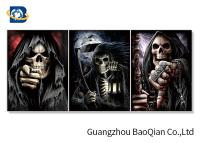 China PET / PP 3D Lenticular Pictures , 3D Printing Service Atrocious Ghost Skull Wall Paper for sale