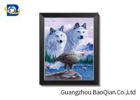 China Lovely 3d Animal Picture With Black Frame , Lenticular 3d Stereograph Printing for sale