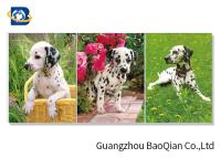 China Lovely 3d Animal Picture With Black Frame , Lenticular 3d Stereograph Printing for sale