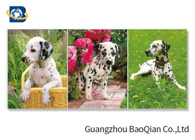 China Lovely 3d Animal Picture With Black Frame , Lenticular 3d Stereograph Printing for sale