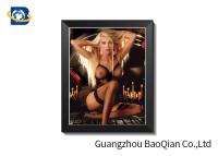 China 3D Flipped Wall Decorative Photos With Sexy Naked Beautiful Girl for sale